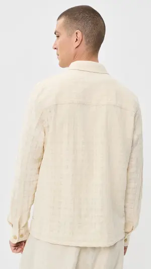 LES DEUX Textured Slub Overshirt