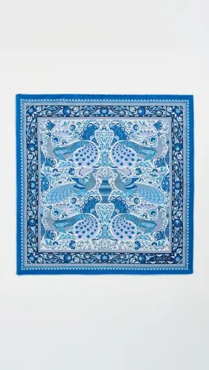 Liberty Peacock Garden Silk Scarf