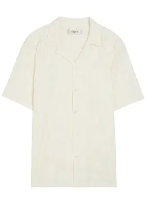 FORET Floral Jacquard Cotton-blend Shirt - Beige