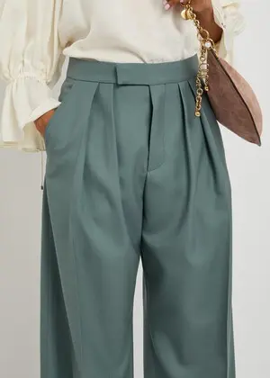 Chloé Pleated Wool Trousers