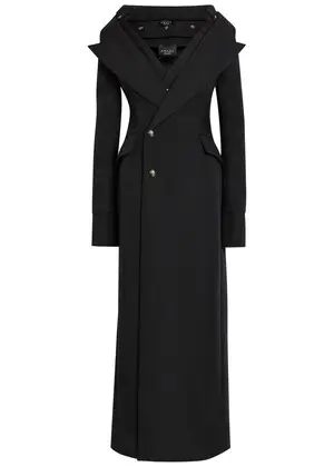 A.W.A.K.E. Mode Off-the-shoulder Maxi Blazer Dress - Black