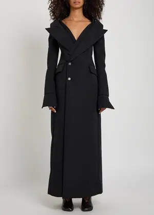 A.W.A.K.E. Mode Off-the-shoulder Maxi Blazer Dress