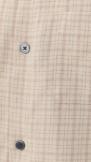 FRAME Linen Blend Plaid Shirt