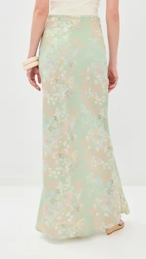 Bernadette Emily Silk Floral Print Maxi Skirt