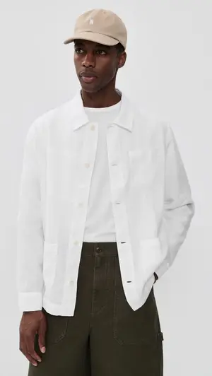 Vilebrequin Corentin Linen Solid Overshirt