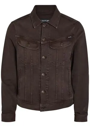 TOM FORD Patch Pocket Denim Jacket - Brown