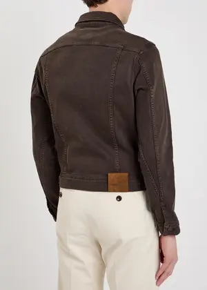 TOM FORD Patch Pocket Denim Jacket - Brown