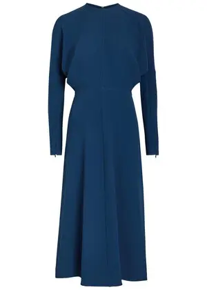 VICTORIA BECKHAM Victoria Beckham Pleated Woven Midi Dress
