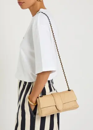 Jacquemus Le Bambino Baguette Raffia Shoulder Bag - Natural