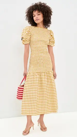 LISA SAYS GAH Fiona Gingham Check Maxi Dress