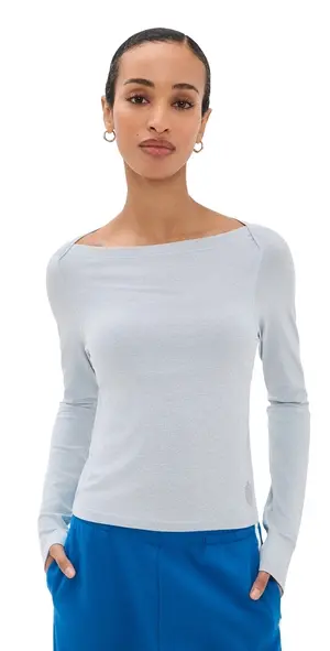 Free People Up Next Long Sleeve Top - Heather Grey