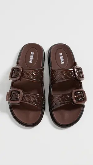 Melissa Possession Jelly Sandals With Woven Detail And Buckle Straps