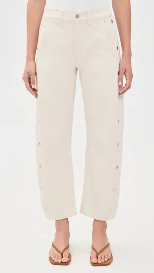LE JEAN Studded Frankie Barrel Jeans