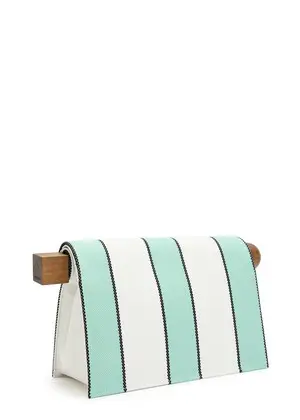 Jacquemus La Pochette Rond Carre Striped Canvas Clutch