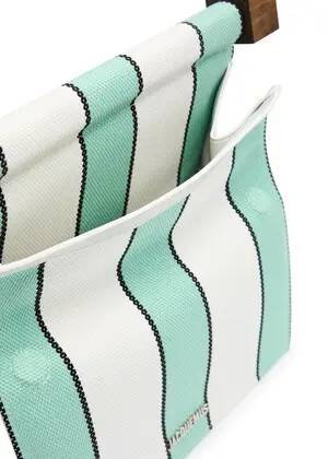 Jacquemus La Pochette Rond Carre Striped Canvas Clutch