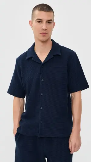 WAX LONDON Clayland Textured Interlock Shirt