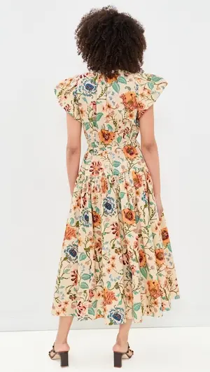 Ulla Johnson Marin Floral Cotton Midi Dress