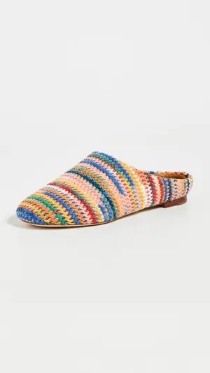 SIMONMILLER Riad Striped Slip-on Slipper