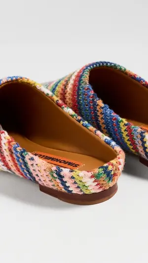 SIMONMILLER Riad Striped Slip-on Slipper