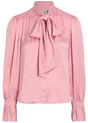 RIXO RIXO Evanora Floral-Jacquard Satin Blouse