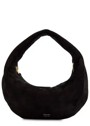 KHAITE Khaite Olivia Mini Suede Hobo Top Handle Bag
