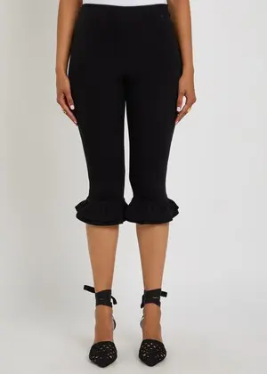 Jacquemus Le Bermuda Playa Ruffled Jersey Capri Trousers