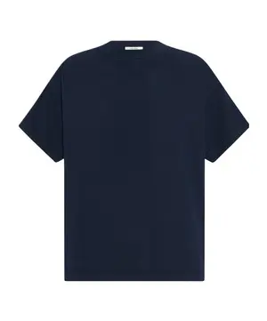 THE ROW Sato Cotton T-shirt Deep Blue