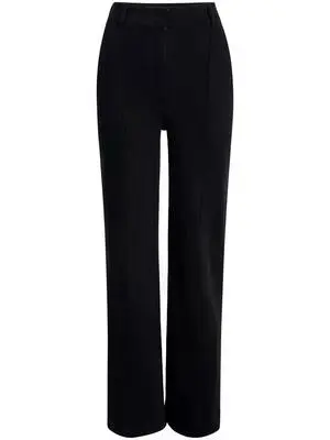Another Tomorrow Organic Cotton Blend Straight-leg Jeans - Black