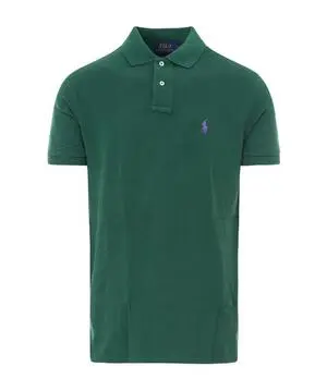 Polo Ralph Lauren Logo Embroidered Short-sleeved Polo Shirt - Green