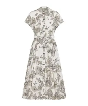 Dior Riviera Mid-length Shirtdress With Graphic Motif - No
