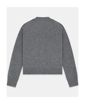 We11Done V-neck Logo Embroidered Knitted Cardigan