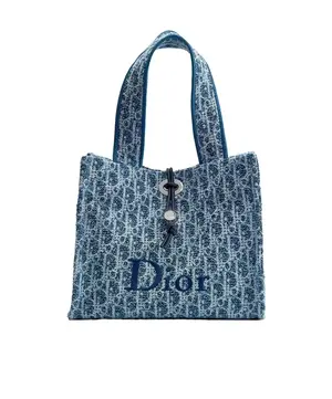 Dior Spongy Book Tote Small - Blue