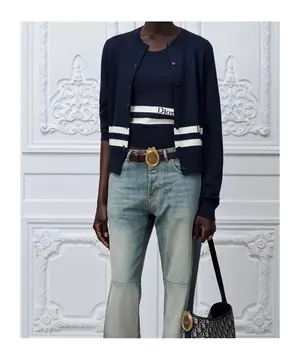 Dior Embroidered Logo Cardigan