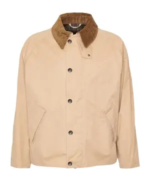 Barbour High-neck Long-sleeved Jacket With Contrast Collar - Nude