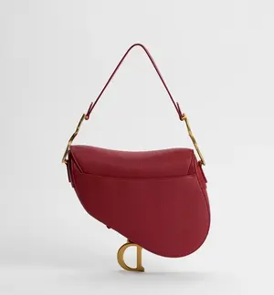 Dior Saddle Bag With Adjustable Shoulder Strap - Red