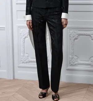 Dior Fitted Tailored Trousers With Monogram Pattern
