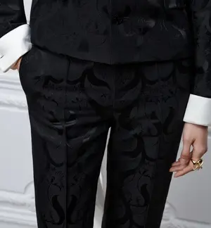 Dior Fitted Tailored Trousers With Monogram Pattern