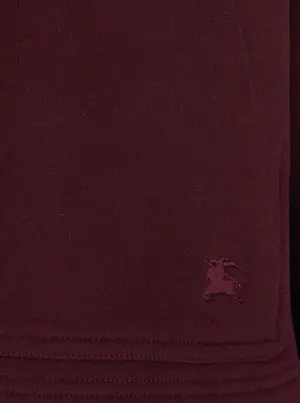 Burberry Checked-band Zip-up Hoodie - Vineyard Red