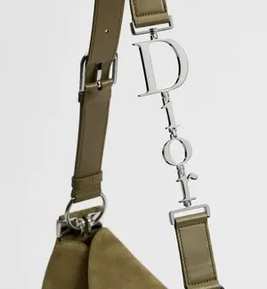 Dior Medium Suede Calfskin Bag - Khaki