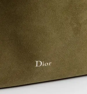 Dior Medium Suede Calfskin Bag - Khaki