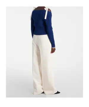 Carolina Herrera Bow-detail Cotton And Wool Cardigan