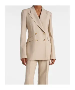 Gabriela Hearst Stephanie Double-breasted Wool Blazer - Beige