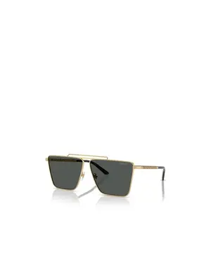 Versace Tubular Greca Square-frame Sunglasses
