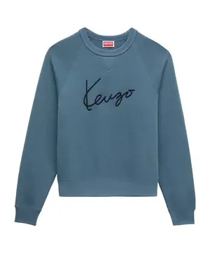 Kenzo Embroidered Cotton Sweatshirt - Anthracite