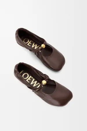 Loewe Anagram Ballet Flats - Brown