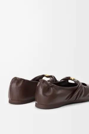 Loewe Anagram Ballet Flats - Brown