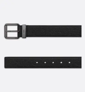 Dior Logo Engraved Leather Belt