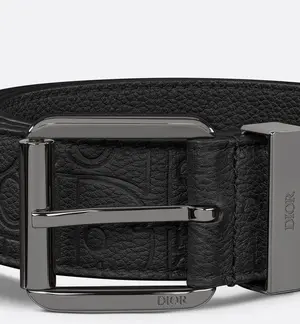 Dior Logo Engraved Leather Belt