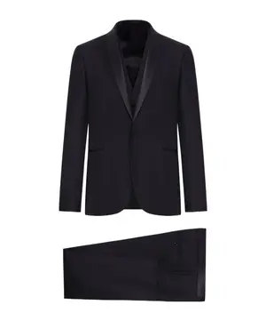 Tagliatore Long-sleeve Suit Set - Black