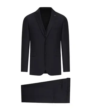 Tagliatore Logo-detail Button Suit - Black